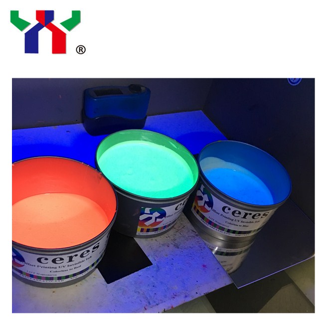 Hot Sale Security Ink Offset Printing UV Invisible Ink , Colorless to Blue
