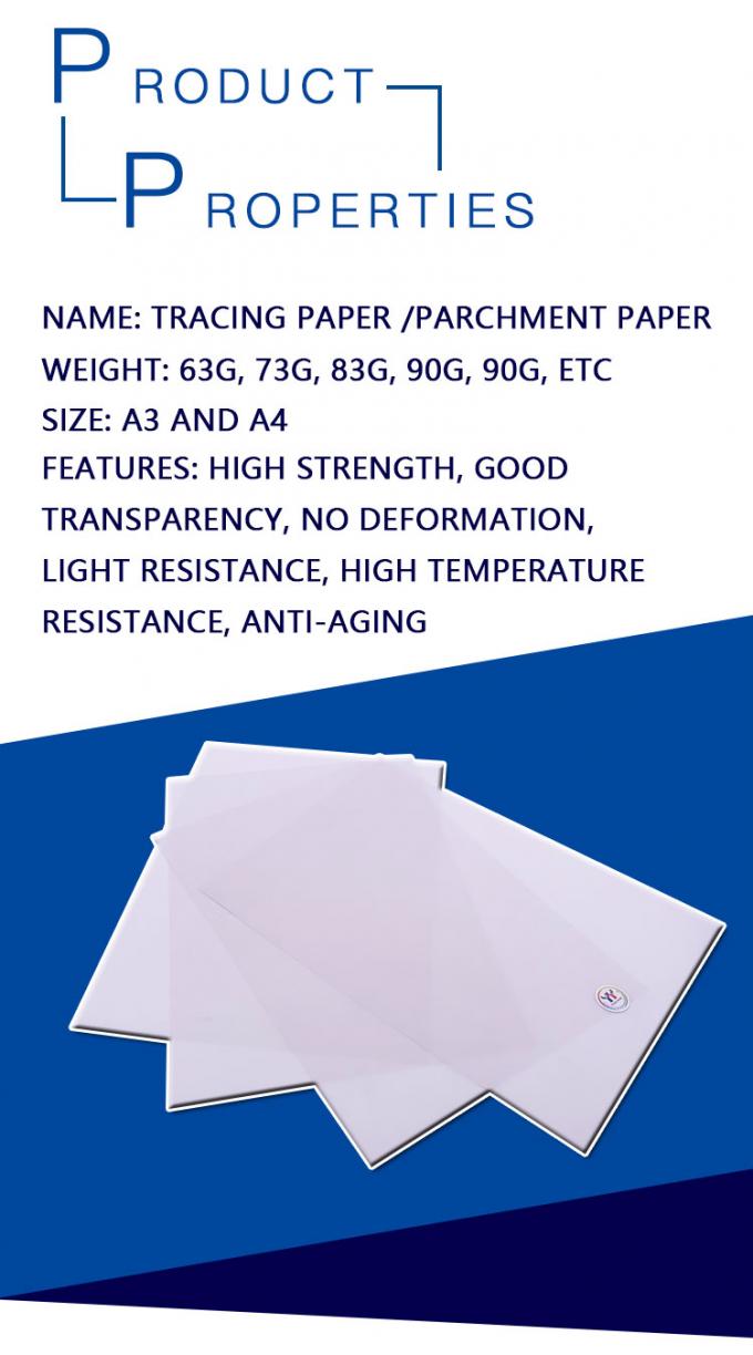 Anti Rust Translucent Tracing Paper 93 Gram Sketching A4 Parchment Paper