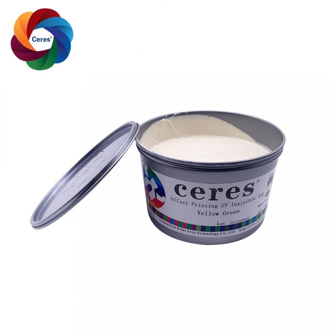 Colorless Grass Green Invisible UV Offset Ink Printing Normal Dry ...