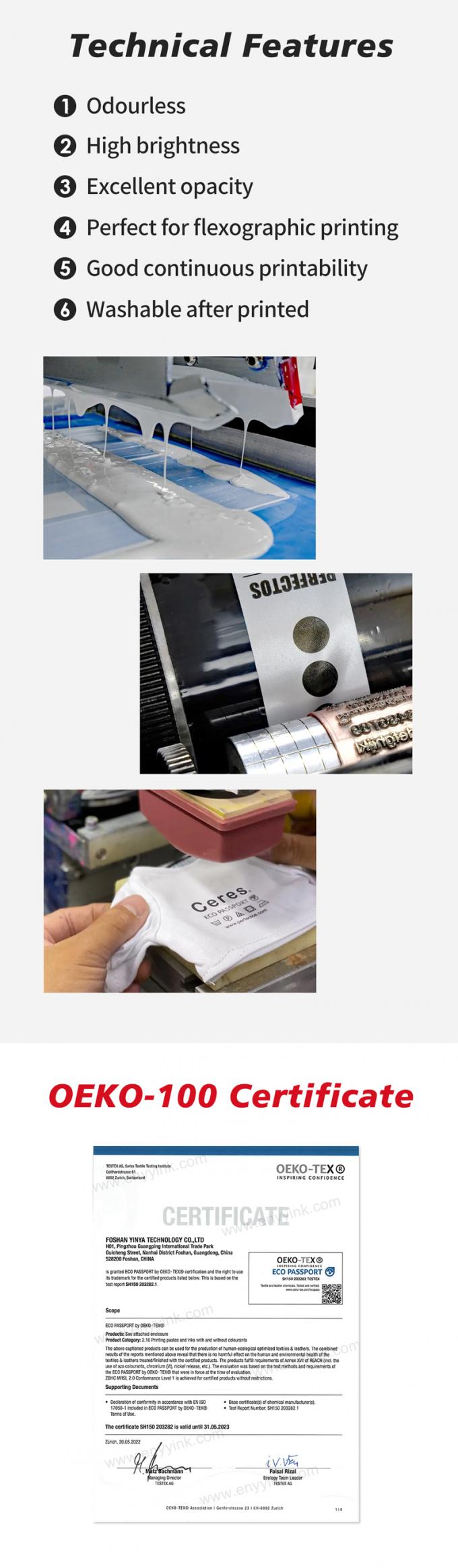 Textile Lable Flexo Screen Label Printing Ink