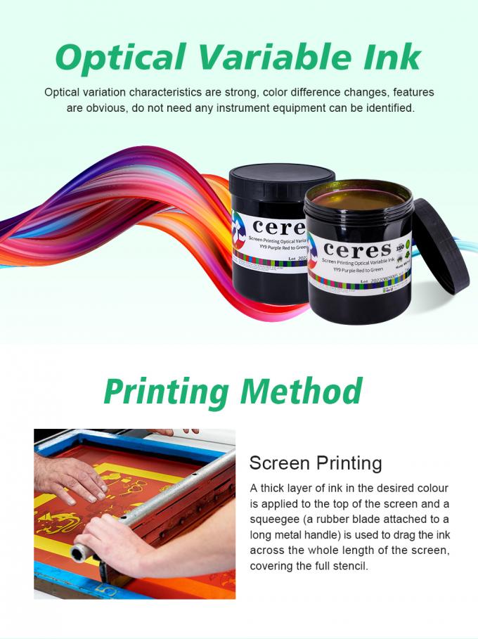 Blue To Purple Optical Variable Ink 100 Gram Moq