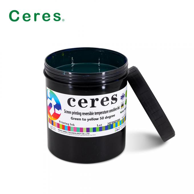 Screen Printing Temperature Sensitive Ink 50 Degree Green To Yellow