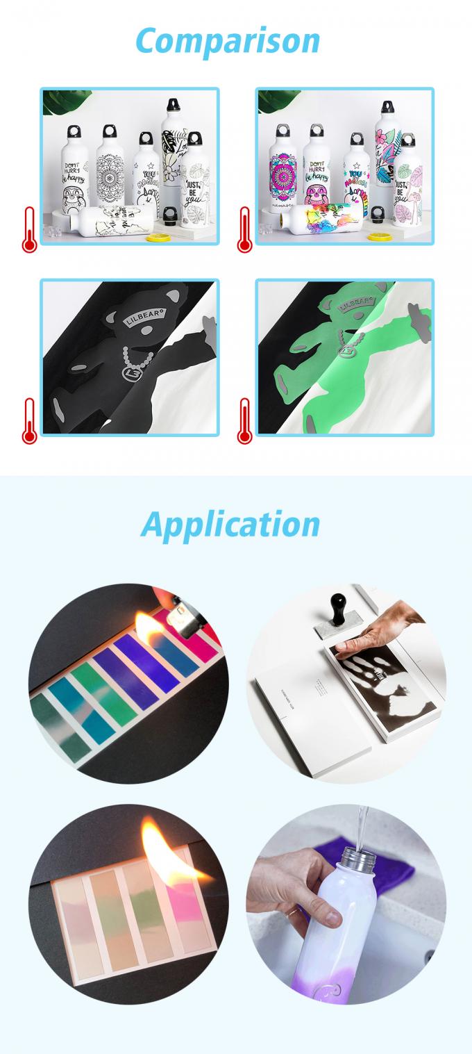 Thermochromic Irreversible Temperature Sensitive Ink Colorless To Black