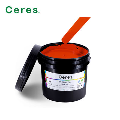 Solvent Base Uv Flexo Ink Warm Red For Narrow Web Label Machine