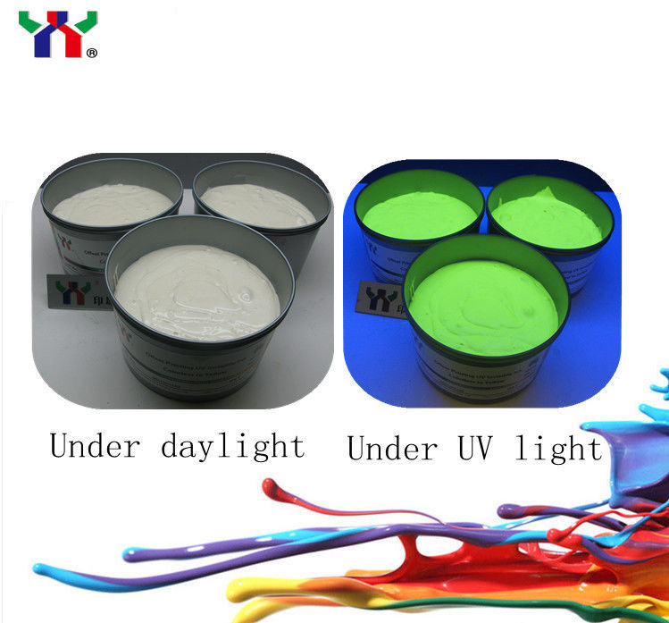 Screen Printing Colorless to Green UV Fluorescent Invisible Ink for PE, PVC