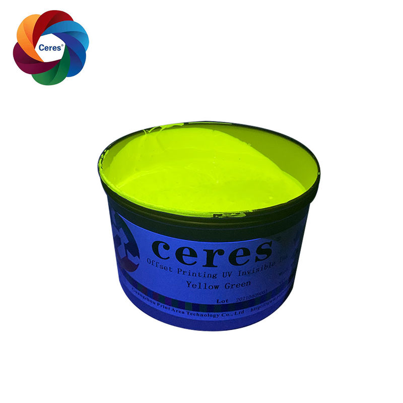 Colorless Grass Green Invisible UV Offset Ink Printing Normal Dry ...