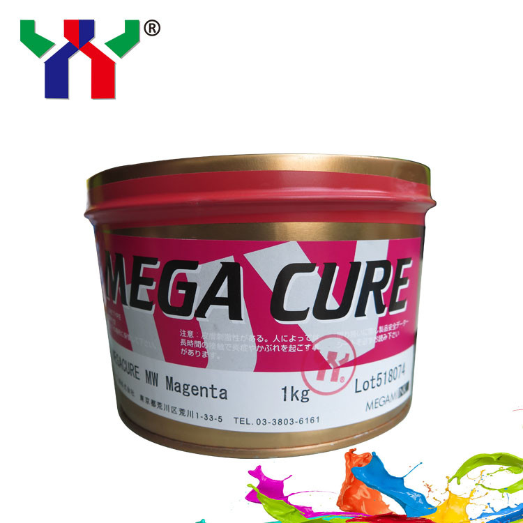 Megami Mega Cure UV Offset Ink CMYK Fast Drying Ink For Plastic Printing