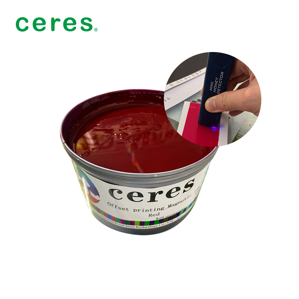 Offset Magnetic Printing Ink Red Color 1Kg / Can Normal Dry