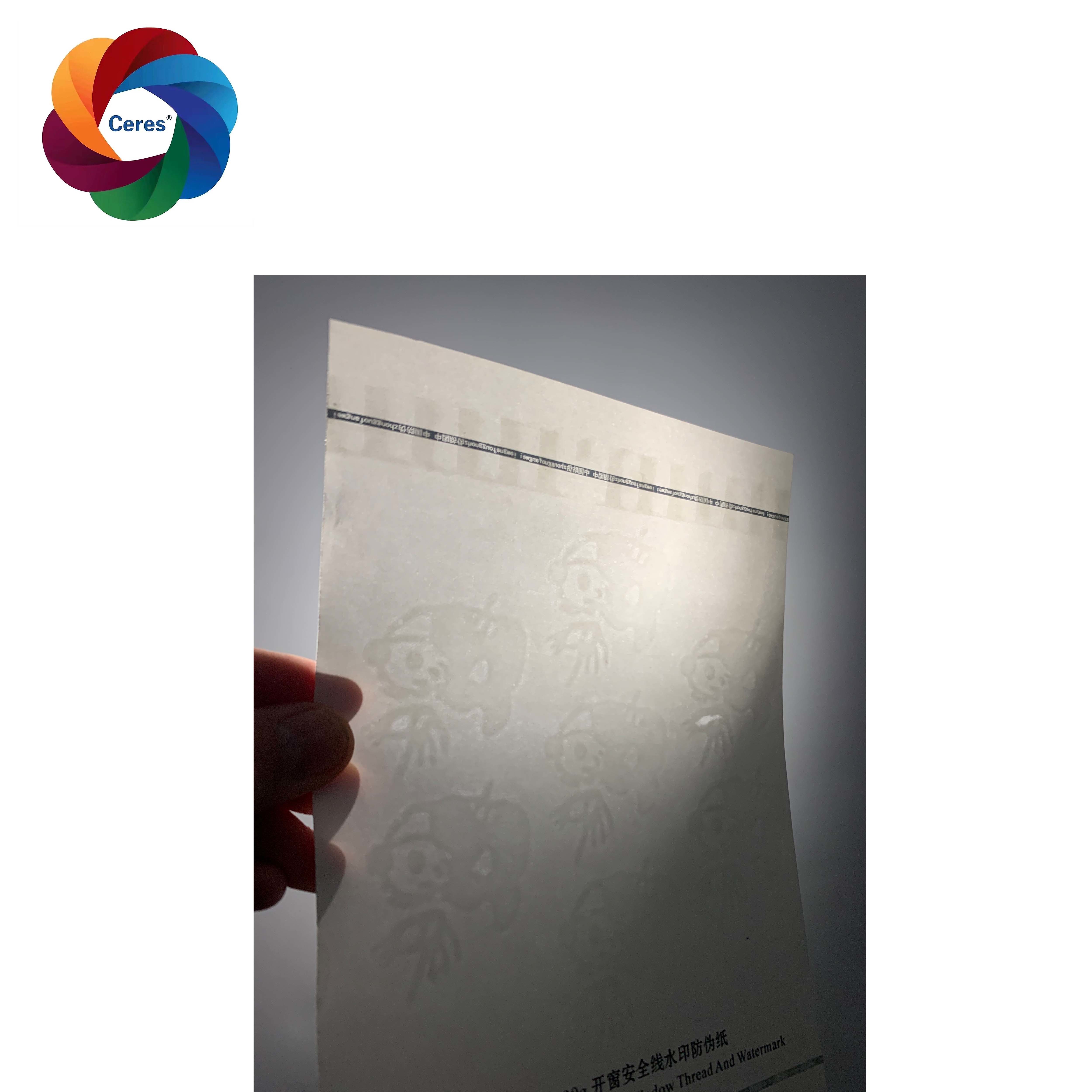 Ceres A4 Security Watermark Paper Window Thread 100g Anti Counterfeiting